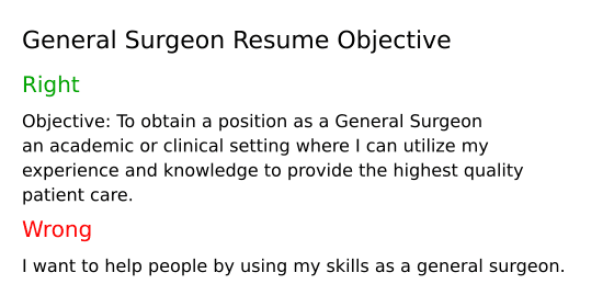 Top 17 General Surgeon Resume Objective Examples | ResumeCat