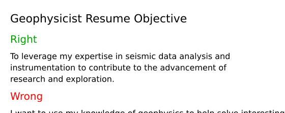 Top 18 Geophysicist Resume Objective Examples | ResumeCat