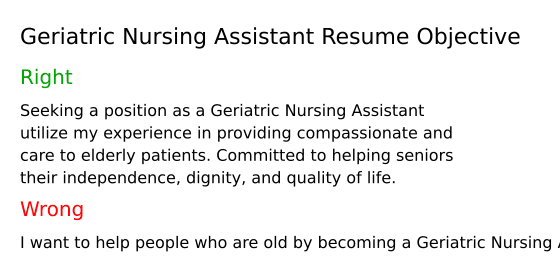Top 16 Geriatric Nursing Assistant Resume Objective Examples
