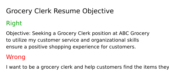 Top 18 Grocery Clerk Resume Objective Examples | ResumeCat