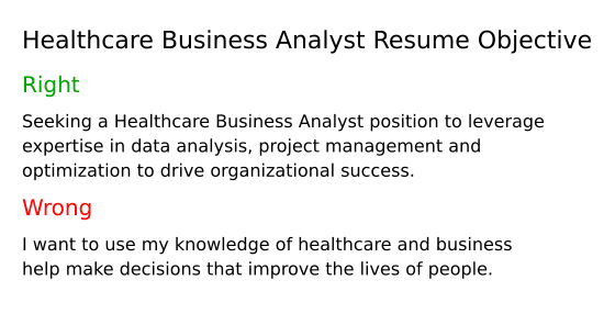 Top 18 Healthcare Business Analyst Resume Objective Examples