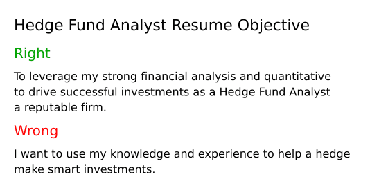 Top 16 Hedge Fund Analyst Resume Objective Examples