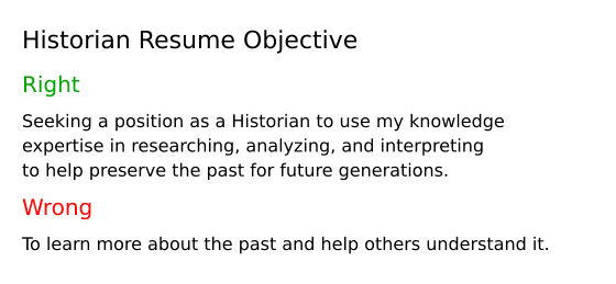 Top 17 Historian Resume Objective Examples | ResumeCat