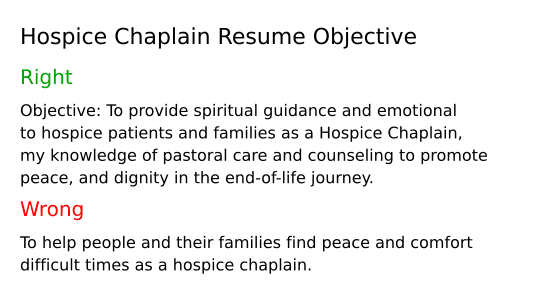 Top 16 Hospice Chaplain Resume Objective Examples