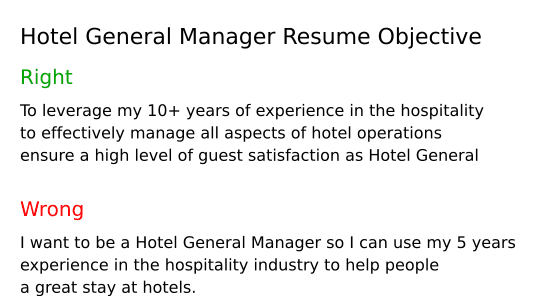 Top 16 Hotel General Manager Resume Objective Examples
