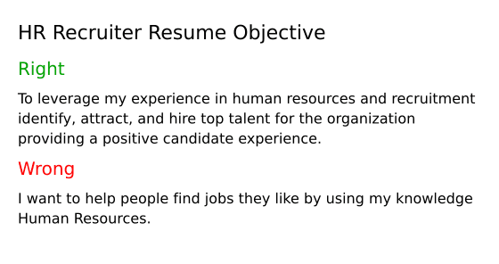 Top 18 HR Recruiter Resume Objective Examples | ResumeCat