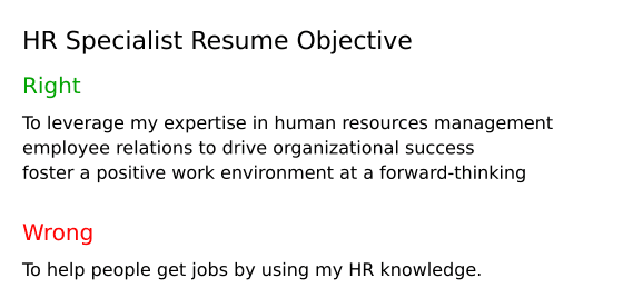 Top 18 HR Specialist Resume Objective Examples | ResumeCat