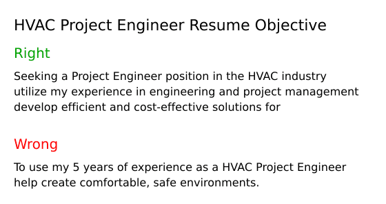 Top 16 HVAC Project Engineer Resume Objective Examples