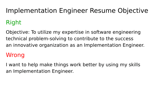 Top 16 Implementation Engineer Resume Objective Examples