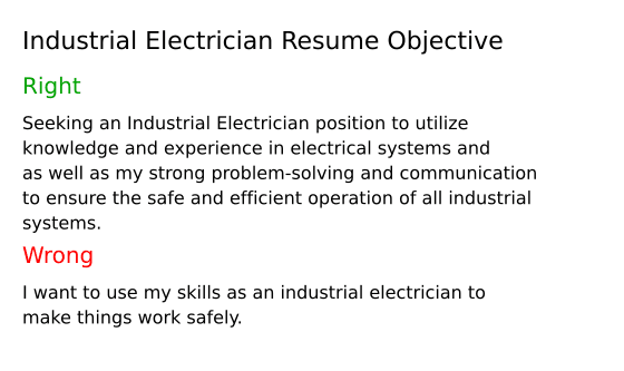 Top 17 Industrial Electrician Resume Objective Examples