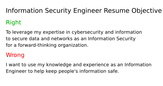 Top 18 Information Security Engineer Resume Objective Examples