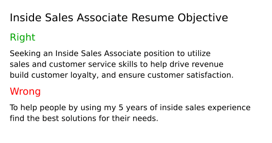 Top 18 Inside Sales Associate Resume Objective Examples