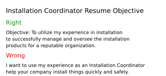 Top 16 Installation Coordinator Resume Objective Examples