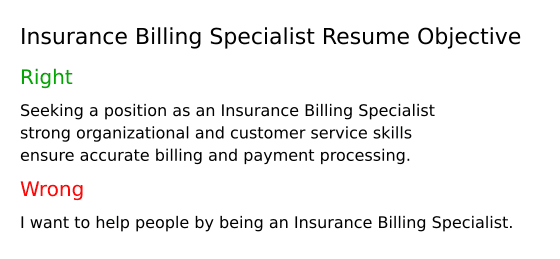 Top 18 Insurance Billing Specialist Resume Objective Examples