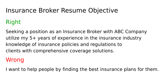 Top 16 Insurance Broker Resume Objective Examples