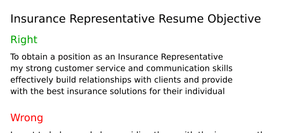 Top 17 Insurance Representative Resume Objective Examples