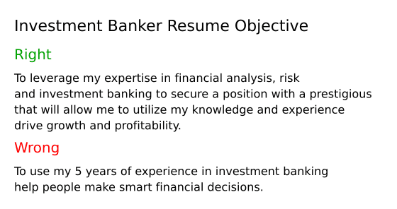 Top 18 Investment Banker Resume Objective Examples