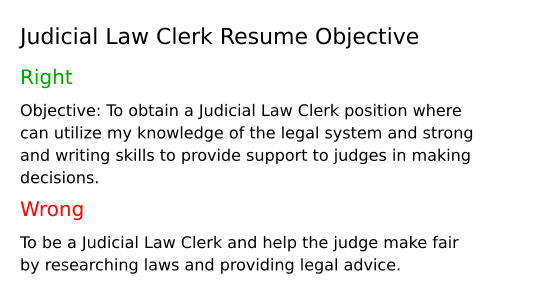 Top 18 Judicial Law Clerk Resume Objective Examples