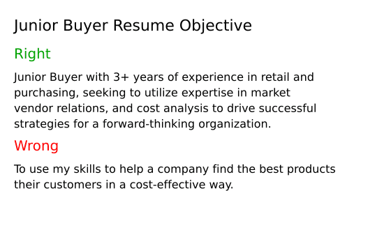 Top 18 Junior Buyer Resume Objective Examples | ResumeCat