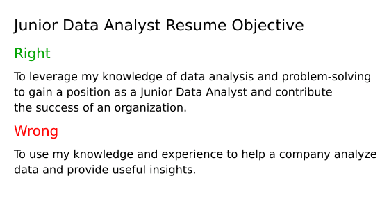Top 17 Junior Data Analyst Resume Objective Examples