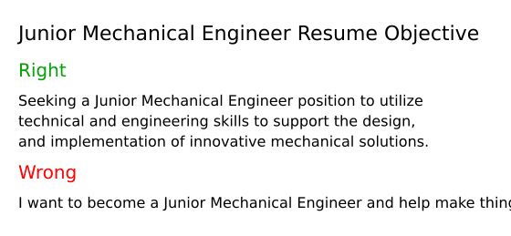 Top 18 Junior Mechanical Engineer Resume Objective Examples