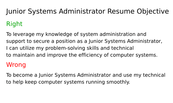 Top 16 Junior Systems Administrator Resume Objective Examples