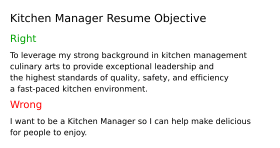 Top 16 Kitchen Manager Resume Objective Examples | ResumeCat