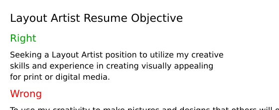 Top 16 Layout Artist Resume Objective Examples | ResumeCat