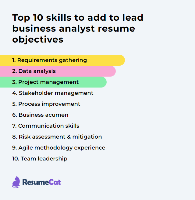 Top 16 Lead Business Analyst Resume Objective Examples