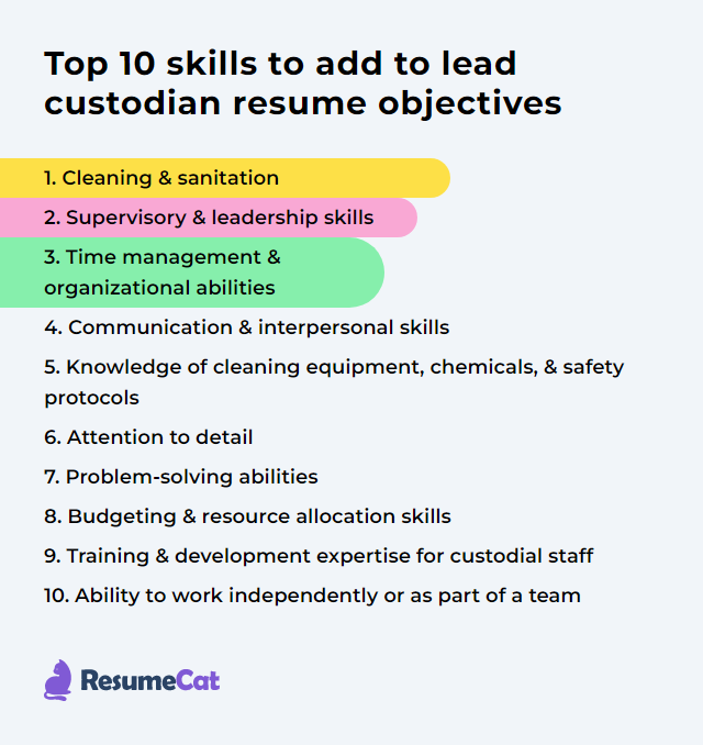 Top 16 Lead Custodian Resume Objective Examples | ResumeCat