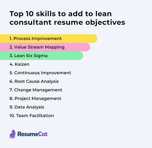 Top 16 Lean Consultant Resume Objective Examples | ResumeCat