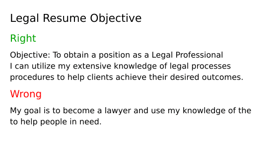 Top 16 Legal Resume Objective Examples | ResumeCat