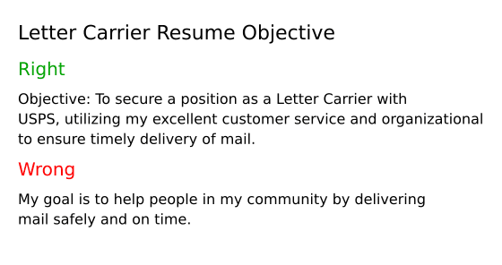 Top 17 Letter Carrier Resume Objective Examples | ResumeCat