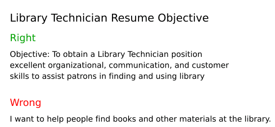 Top 18 Library Technician Resume Objective Examples