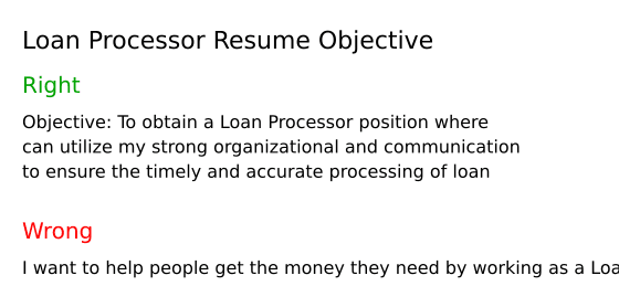 Top 16 Loan Processor Resume Objective Examples | ResumeCat
