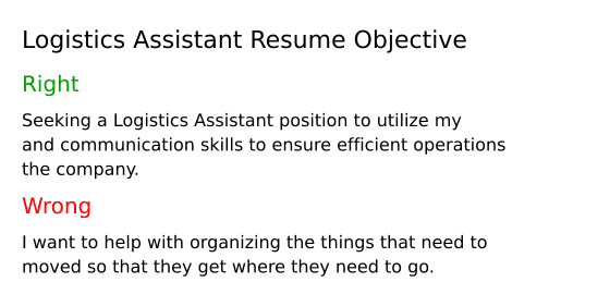 Top 16 Logistics Assistant Resume Objective Examples
