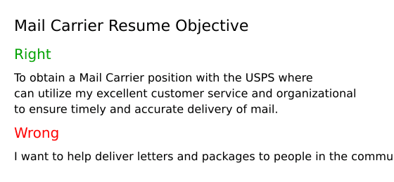 Top 16 Mail Carrier Resume Objective Examples | ResumeCat