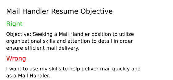 Top 16 Mail Handler Resume Objective Examples | ResumeCat