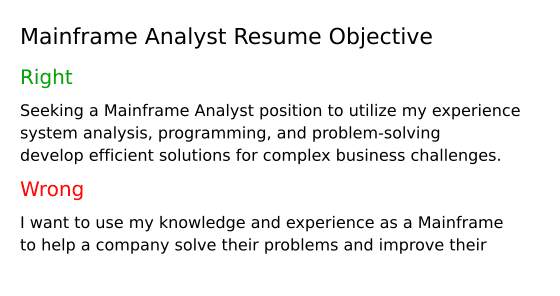 Top 17 Mainframe Analyst Resume Objective Examples
