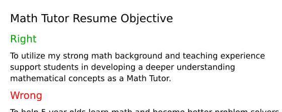 Top 18 Math Tutor Resume Objective Examples | ResumeCat