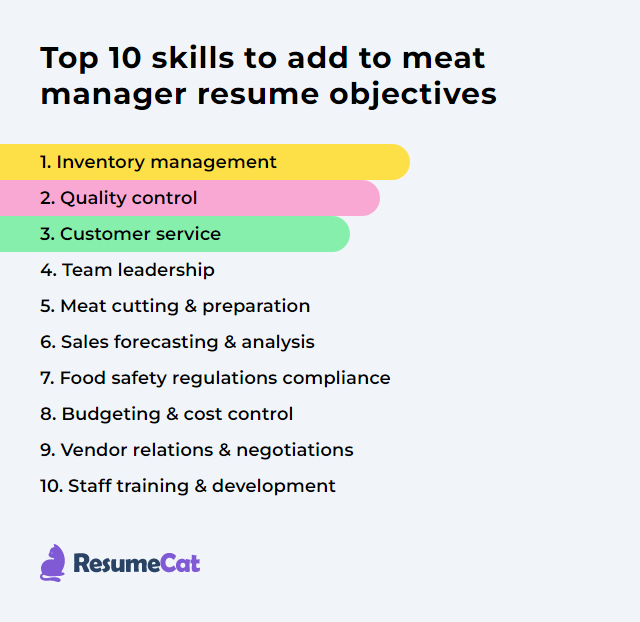 Top 16 Meat Manager Resume Objective Examples | ResumeCat
