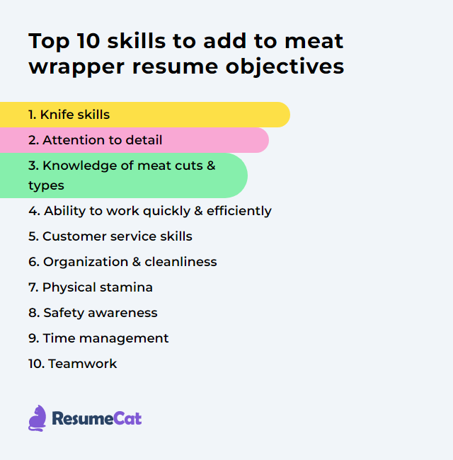Top 18 Meat Wrapper Resume Objective Examples | ResumeCat