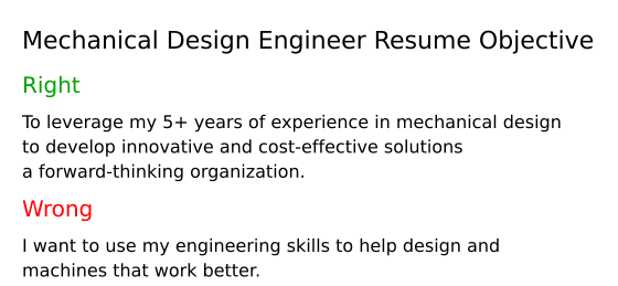Top 18 Mechanical Design Engineer Resume Objective Examples