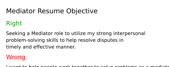 Top 16 Mediator Resume Objective Examples | ResumeCat