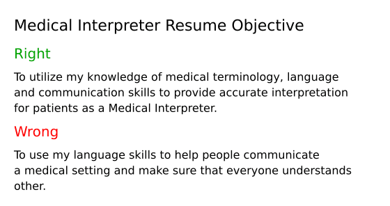 Top 18 Medical Interpreter Resume Objective Examples