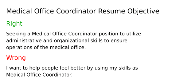 Top 17 Medical Office Coordinator Resume Objective Examples