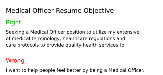Top 16 Medical Officer Resume Objective Examples | ResumeCat