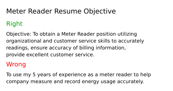 Top 18 Meter Reader Resume Objective Examples | ResumeCat