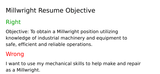 Top 16 Millwright Resume Objective Examples | ResumeCat