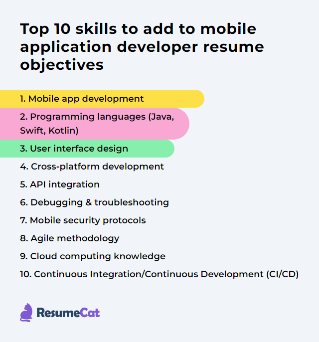 Top 16 Mobile Application Developer Resume Objective Examples